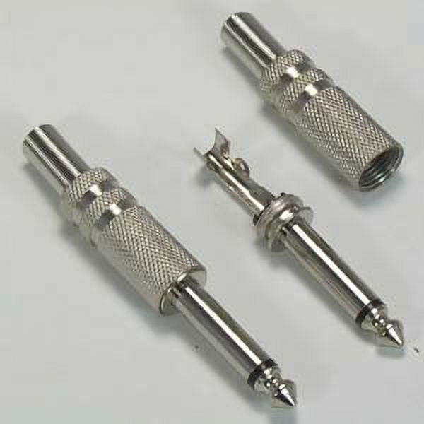 ACCL 1/4 inch Mono Plug Metal Housing w/ Spring Strain Release, 3 Pack ...