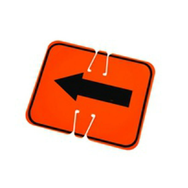 Cortina 03-550-ARL Cone Sign Arrow Bi-Directional (black on orange ...