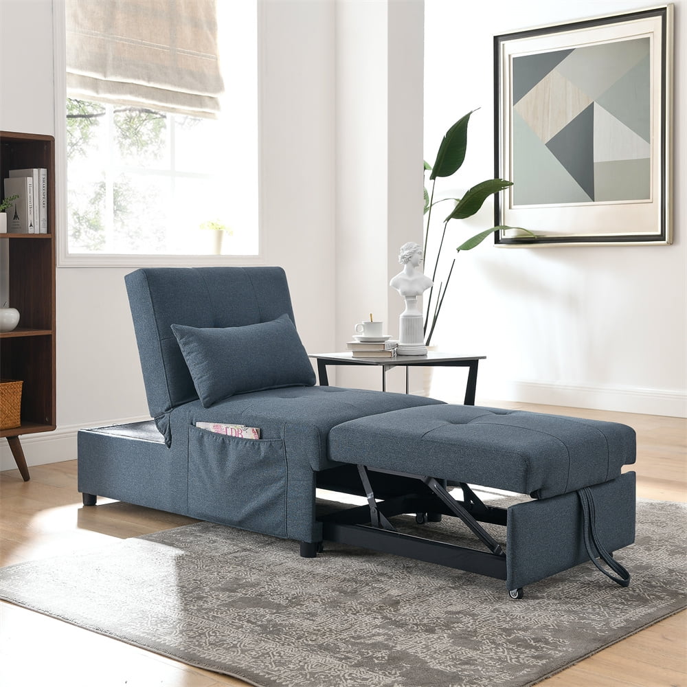 26”Wide Sofa Bed, Multi-Function Convertible Chair with Side Pockets ...