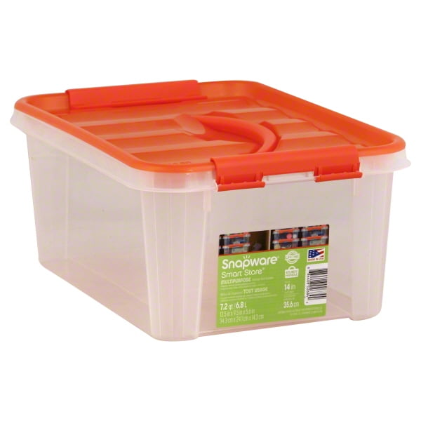 Snapware Smart Store 14x6 with Coral Handles, Set of 6 - Walmart.com ...