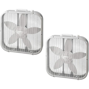 "Lasko 20"" Metal Blade Box Fan, 3 Speeds, Weather-Resistant, Portable ...