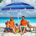 Free Shipping! AMMSUN 8FT Large Heavy Duty Beach Umbrella with Sand ...