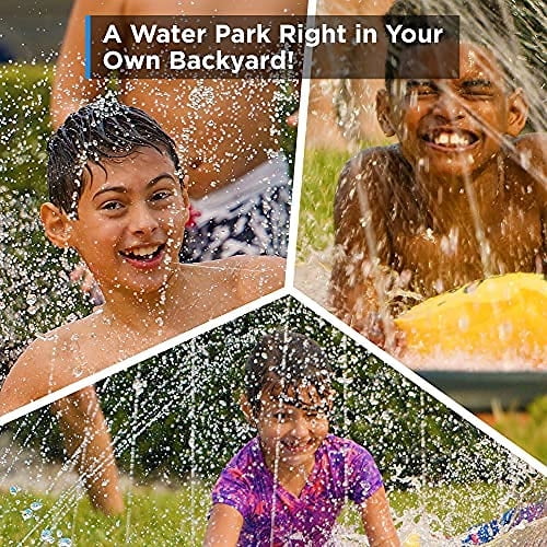 Jambo 20' Extra Largo Doble Slip Splash y Slide- con 2 Tablas de ...