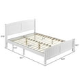 Zimtown Queen Bed Frame,Solid Pine Wood Twin Platform Bed Frame ...