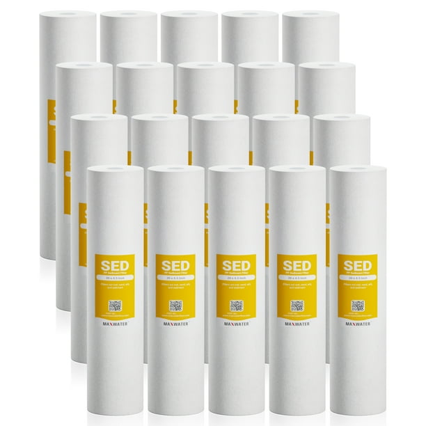 Max Water 20 inch x 4.5 inch, 5 Micron Replacement Sediment Water ...