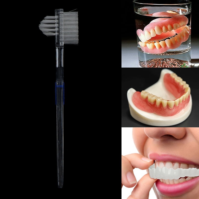 Denture Cleaning Brush Oral Care Double Sided Toothbrush Dental Teeth ...