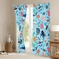 Underwater World Blackout Curtains, Cute Dolphin Shark Curtains for ...