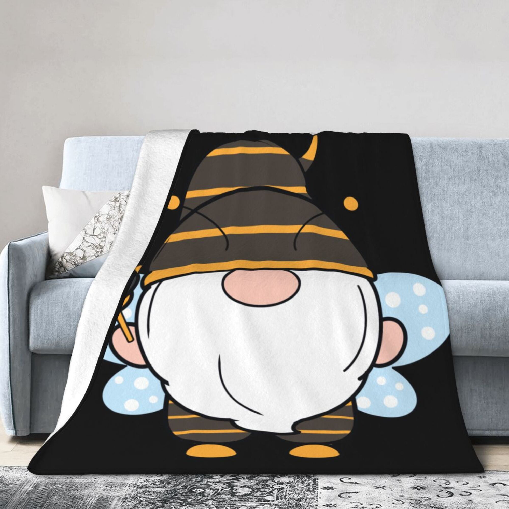 Throw Blanket Gnome Dwarf For Couch-Ultra-Soft Micro Fleece Sofa Bed ...