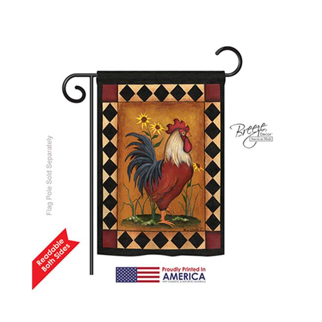 Breeze Decor 60073 Farm Animals Rooster 2-Sided Impression Garden Flag ...