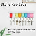 60 Pcs Key Tags Key Ring Chain - Tough Plastic, Color Coded, Write ...