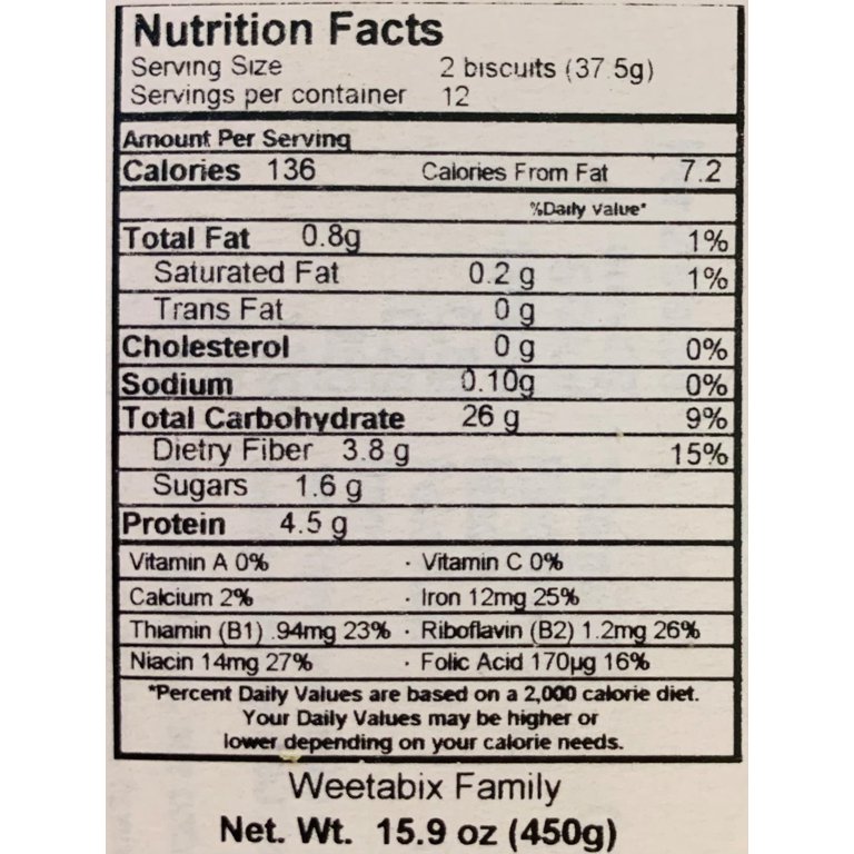 Weetabix Original Calories Kr