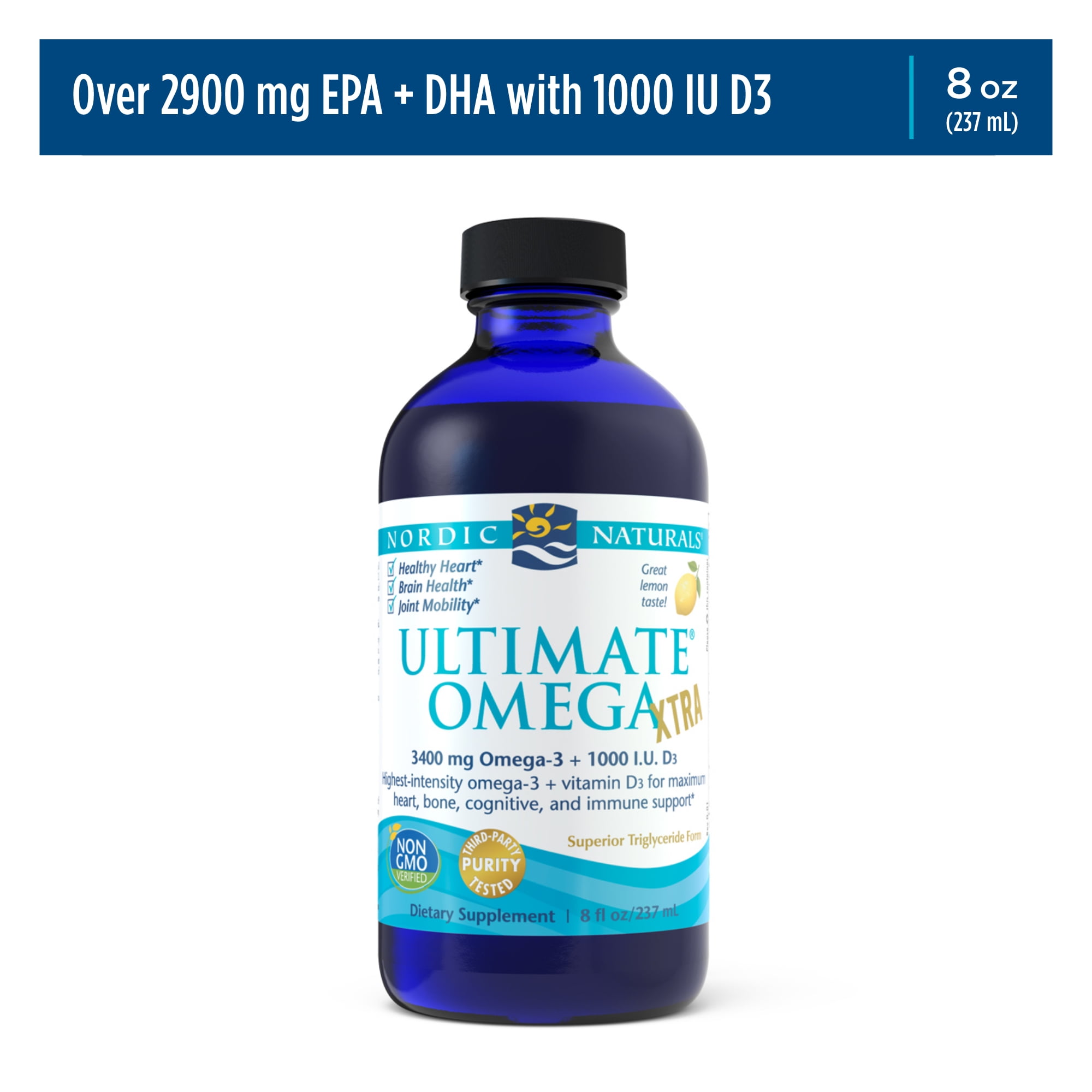 Nordic Naturals Ultimate Omega Xtra Softgels, Lemon, 3400 Mg, 8 Fl Oz ...