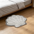 WOHAPY Upgrade Shell-Shaped Absorbent Bath Mat, Non-Slip Microfiber Rug ...