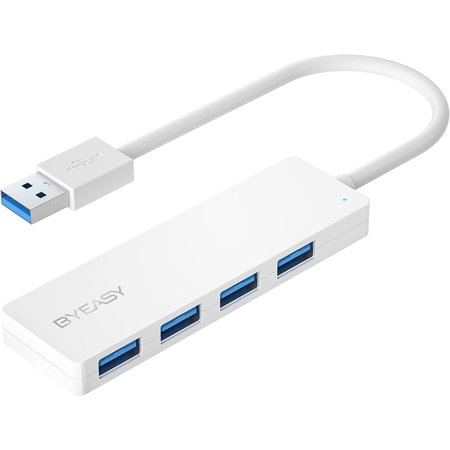 USB Hub, BYEASY 4 Port USB 3.0 Hub, Slim Portable Data Hub Applicable for iMac Pro, MacBook Air ...