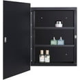 Black Plastic Bathroom Mirror Cabinet 16 x 22 inch, Surface and ...