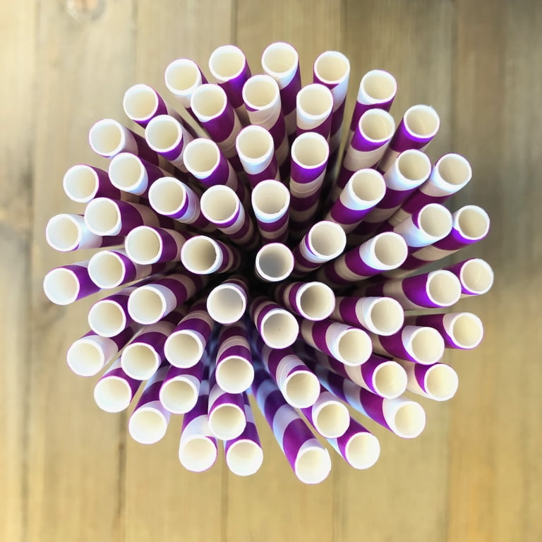 Purple Paper Straws