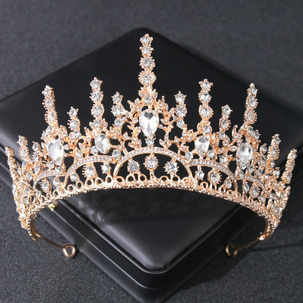 Liveday Bridal Crown Headwear Wedding Birthday Crown Headdress Pearl ...