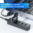 4-Port USB 3.0 Hub with Power Adapter & Type-C - Multi Splitter ...