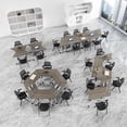 Modular Folding Trapezoid Conference Table with Locking Casters, Mobile ...