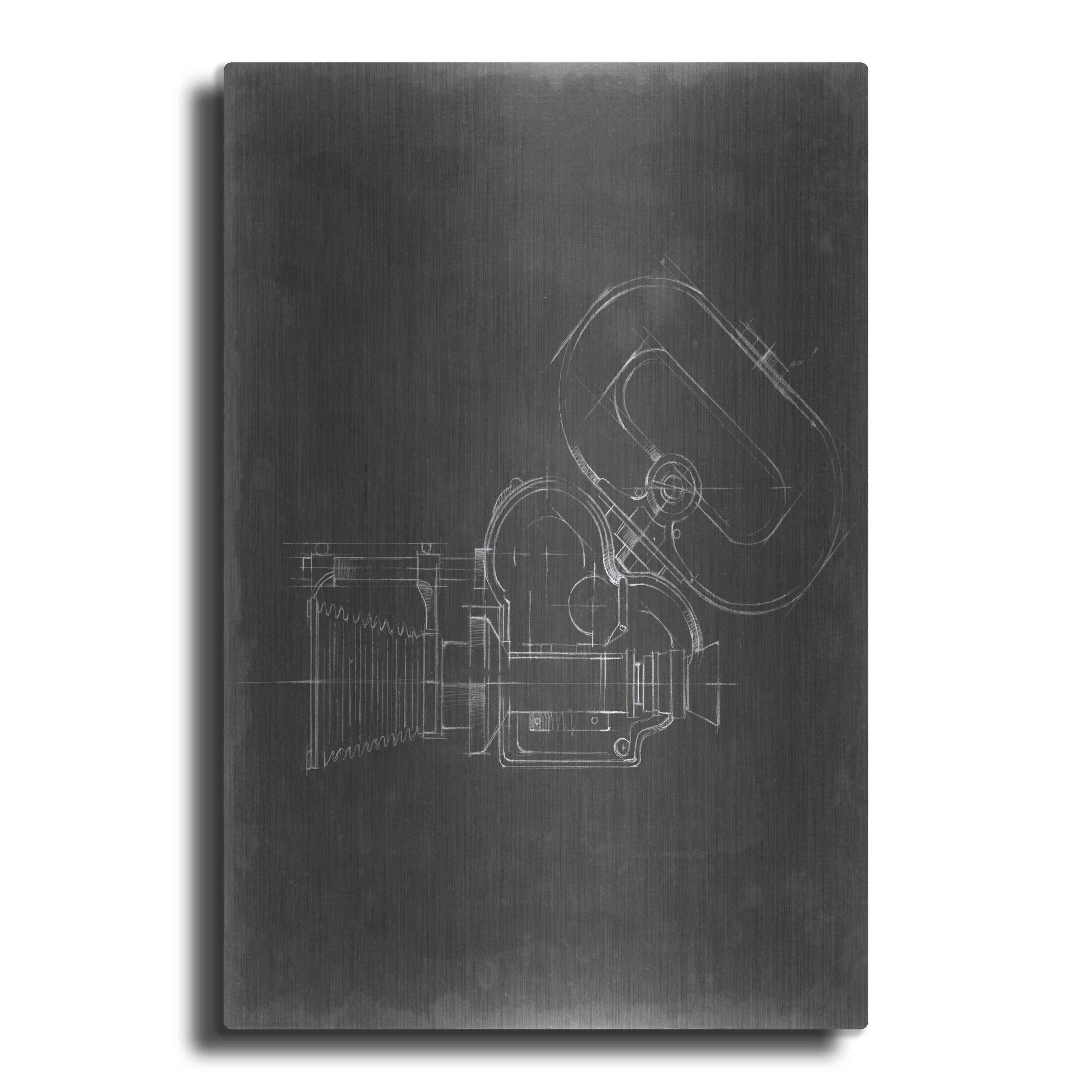 Luxe Metal Art 'Camera Blueprint V' by Ethan Harper, Metal Wall Art, 12 ...