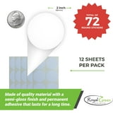 Royal Green, Round 2" inch Sticker 50mm Write on labels, two inch Label ...