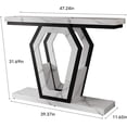 47.3" Openwork Bracket Console Table, Narrow Wood Sofa Table for ...