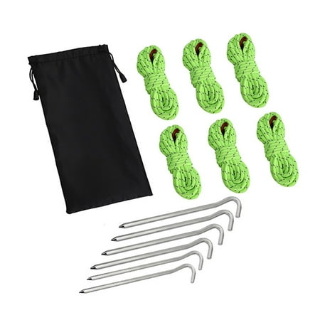 Tent Nylon Rope with Storage Bag Windproof Reflective Adjust Ropes ...