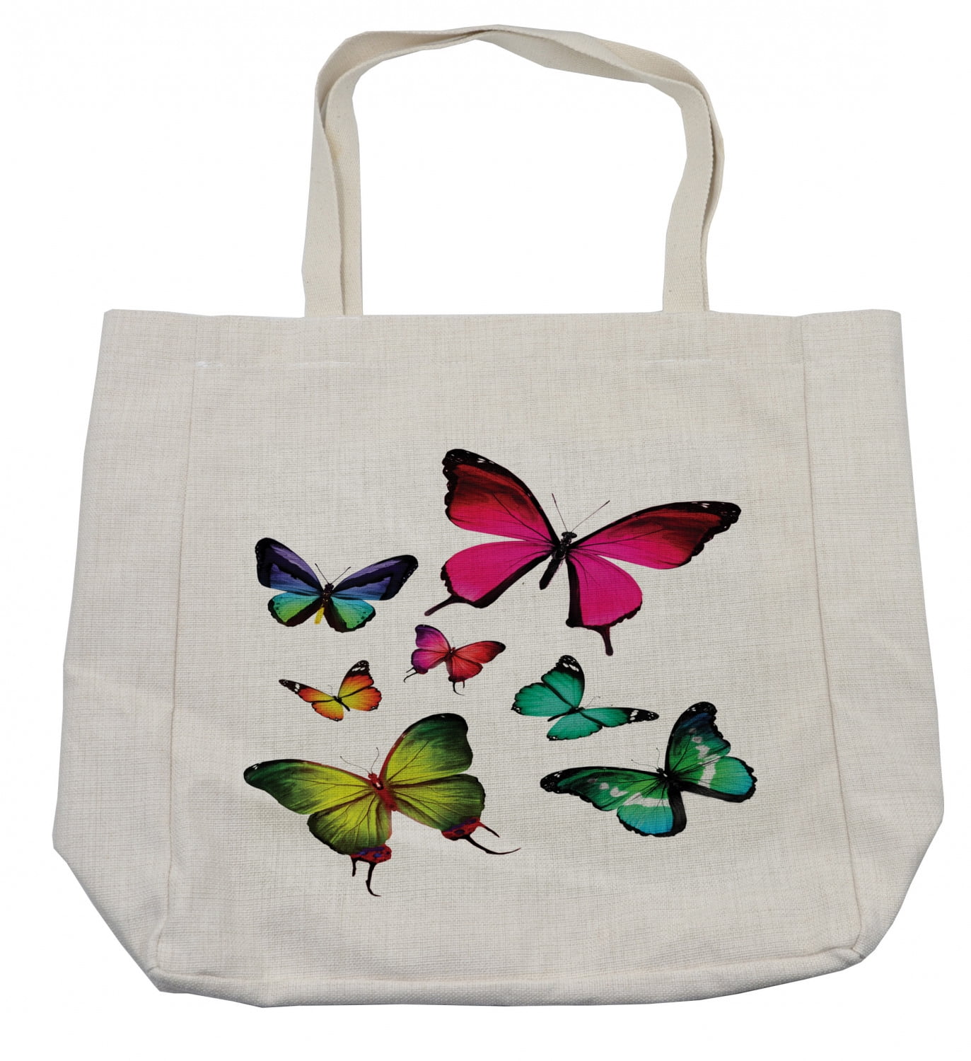 Butterflies Shopping Bag, Butterflies Flying Freedom Happiness Holidays ...