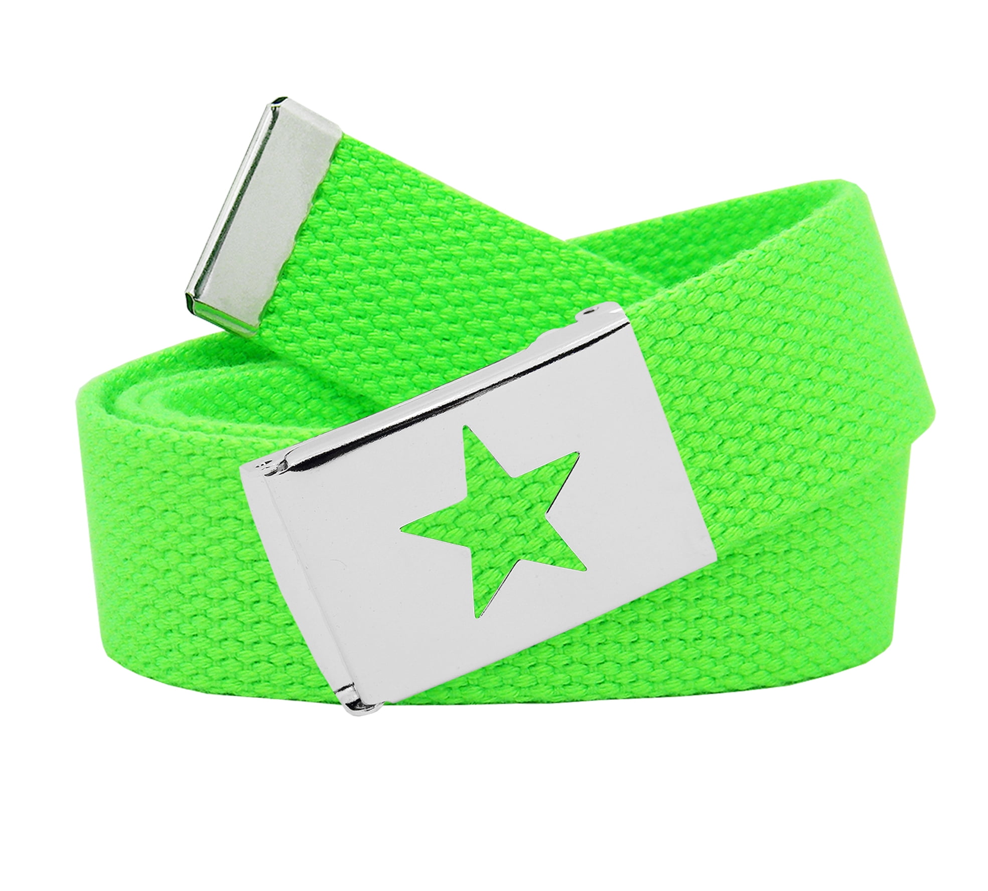 Girl's Star Silver Flip Top School Uniform Belt Buckle with Canvas Web ...