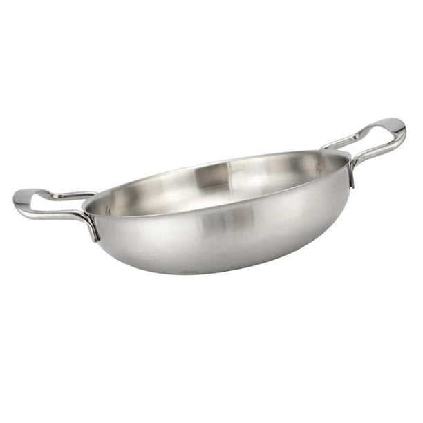 Stainless Steel Round Pan Kitchen Cooking Pot Cookware - Golden 22cm ...