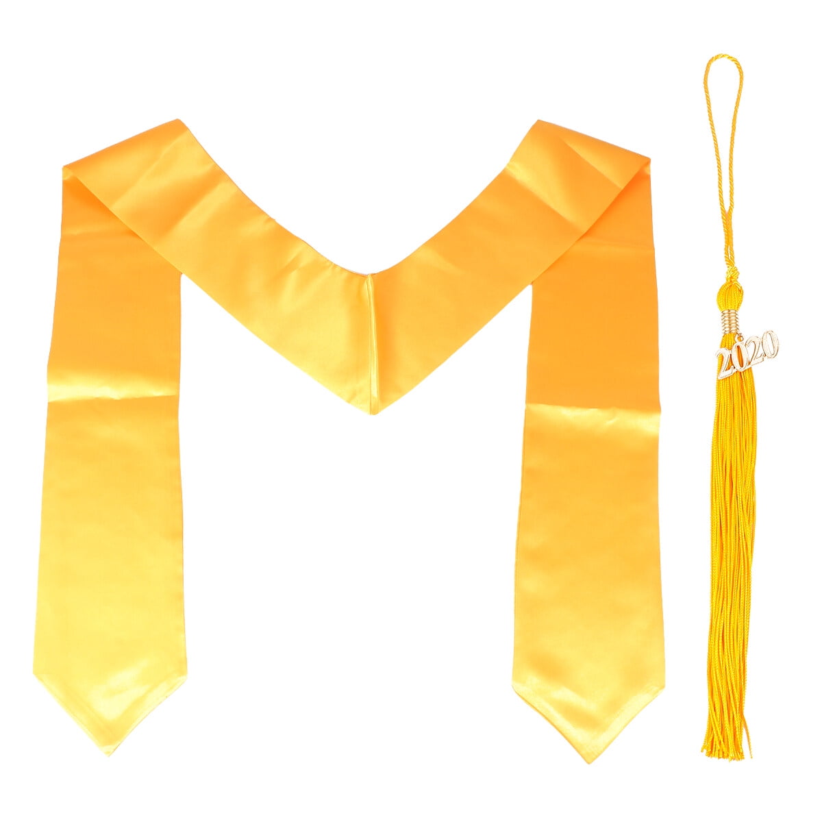 NUOLUX 2pcs Bachelor Graduation Gown Stole Tassel Plain Graduation ...