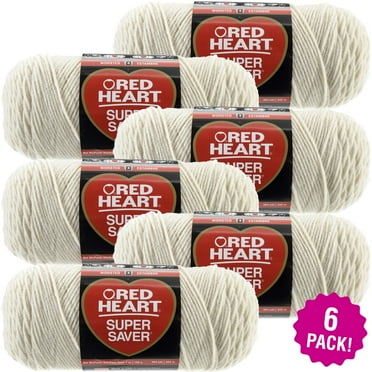 Red Heart Super Saver Yarn, Buff Fleck, Multipack of 6 - Walmart.com
