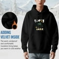 Men's Loose Fit Hoodie with Front Pocket Drawstrings Bold ' LIGHTS NO ...