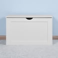 Lift Top Entryway Storage Cabinet with 2 Safety Hinge, Wooden Toy Box ...