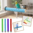 Colorful Frosted Parrot Perch Stand Natural Claw Grinding Pole Easy ...