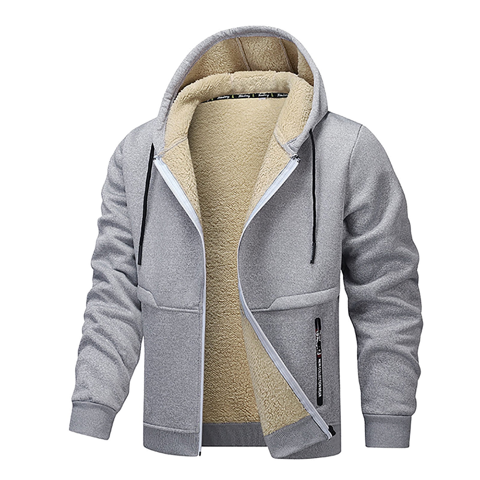 Click here for Pisexur Winter Coats For Men Zipper Drawstring Fle... prices