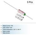 Uxcell 5Pcs Metal Temperature Thermal Fuse SF120 10A 250V with Terminal ...