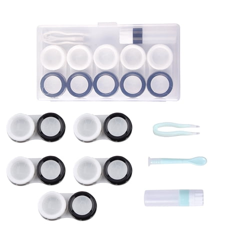 5 Pack Contact Lens Case Container Holder Storage Box Portable Contact ...