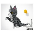 NICKSUN Cartoon Cat Building Blocks for Families, Mini 3D Tabby Cat ...
