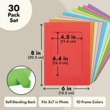 30 Pack 5x7 Colorful Paper Picture Frames, Rainbow Colors, DIY ...