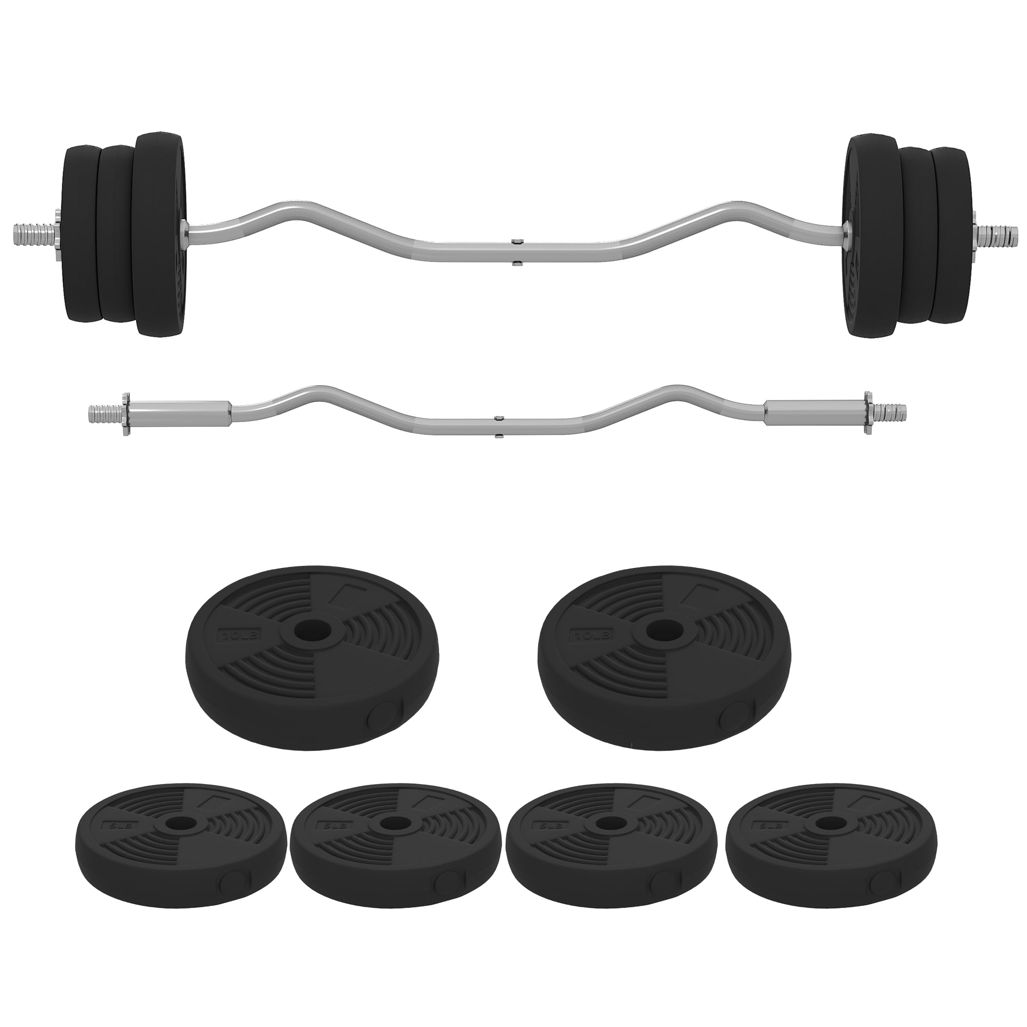 Click here for Soozier Adjustable Barbell Weight Set With Curl Ba... prices