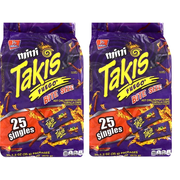 2 Mini Takis Fuego Snack Packs, 25 Count - Walmart.com - Walmart.com