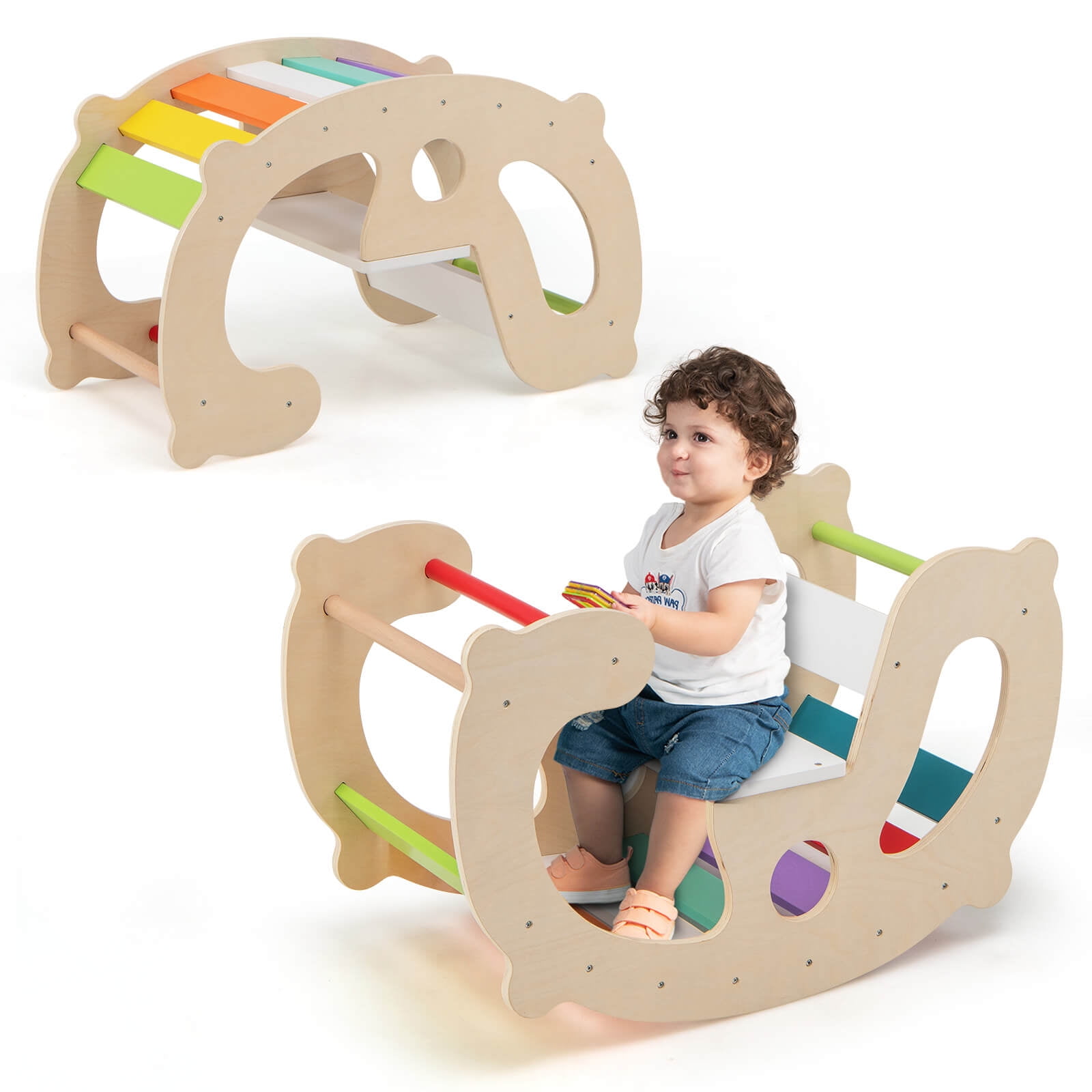 Click here for Costway 2-In-1 Rocking Horse Arch For Kids Montess... prices