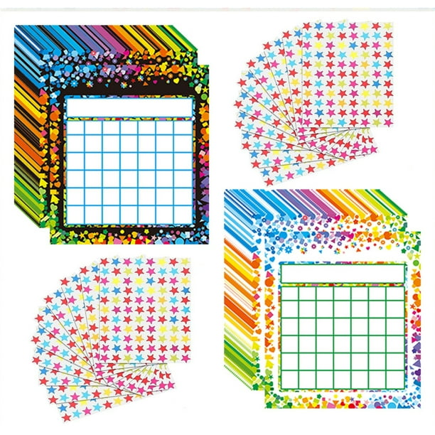 Happon 50 Sheet Incentive Chart with 960 Reward Star Stickers,Sticker ...