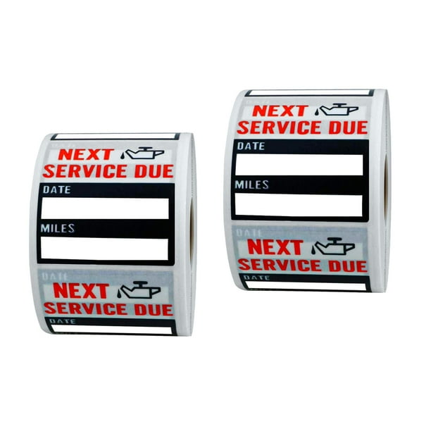 koolsoo 2 Rolls of Oil Change Maintenance Stickers Windshield Sticker ...