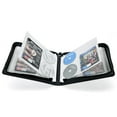128 Capacity CD/DVD Case, Large Storage Holder Binder Nylon Black CD ...