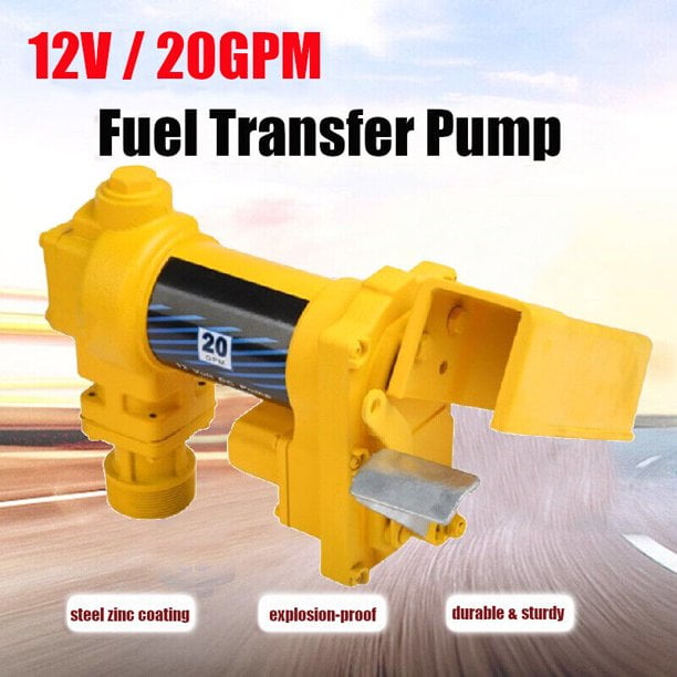 12 Volt 20 GPM Fuel Transfer Pump-Yellow - Walmart.com