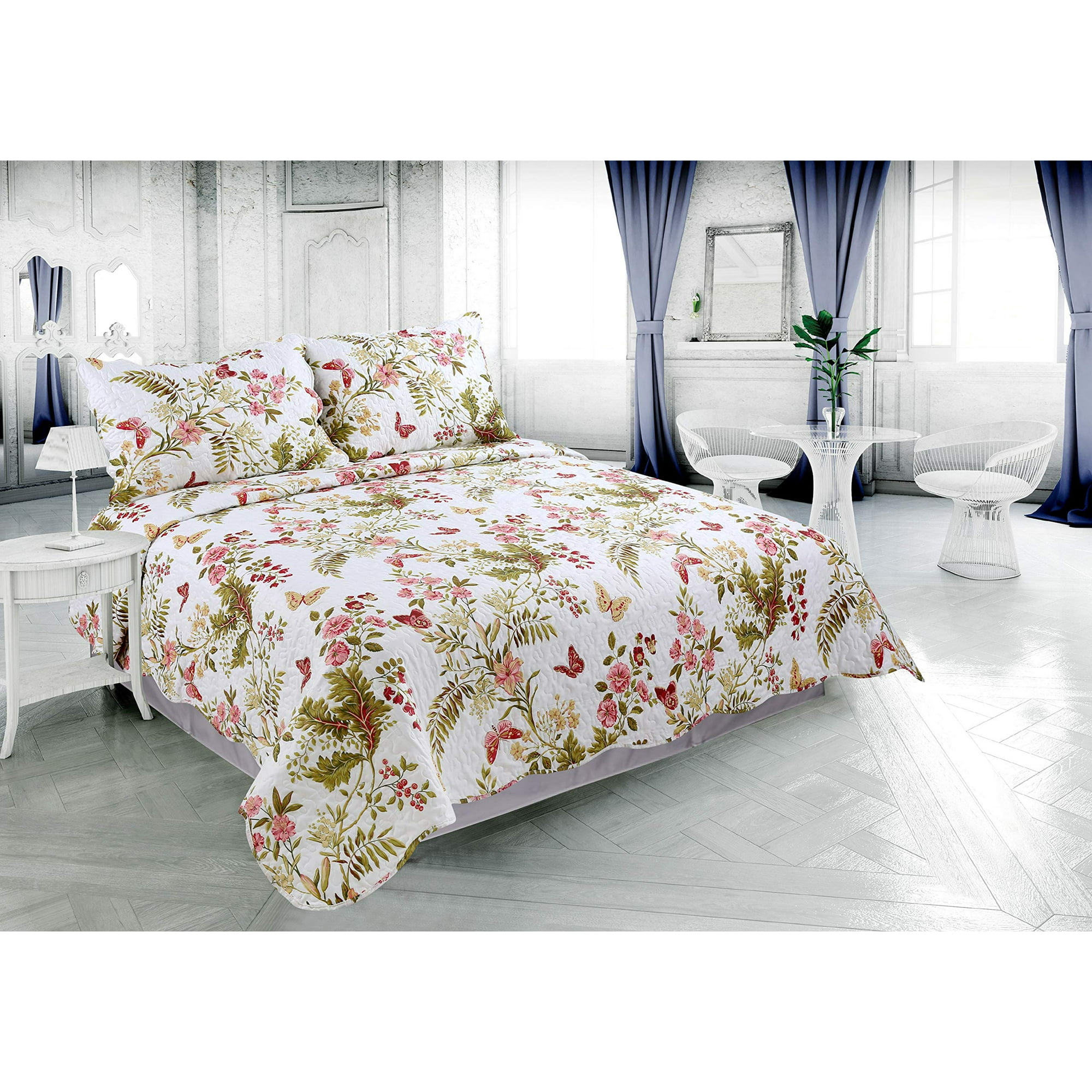 Click here for Marina Decoration Rich Printed Stitching Coverlet... prices