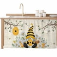 Bees Dwarfs Cabinet Curtains 28" W x 51" L Spring White Daisy Flower ...