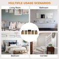 5-Light Farmhouse Dimmable Vanity Light, Handwoven Rattan Shades, Matte ...
